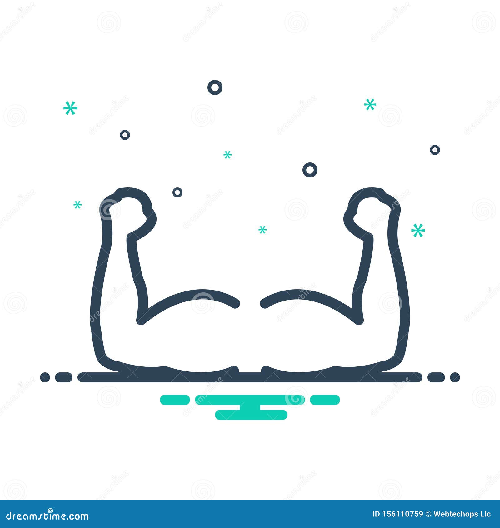 Black Mix Icon for Robust, Strong and Strength Stock Vector ...