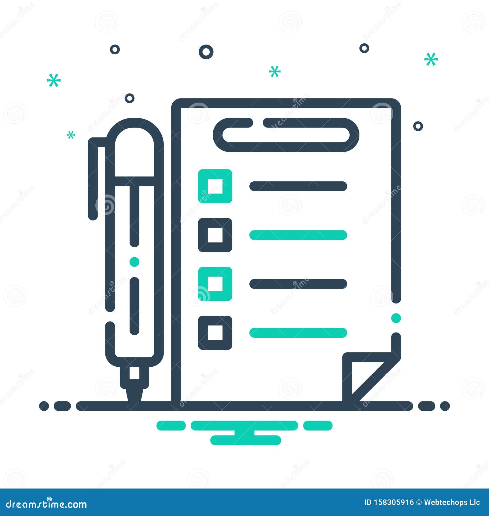 Mix Icon for Rules, Prescript and Method Stock Vector - Illustration of ...