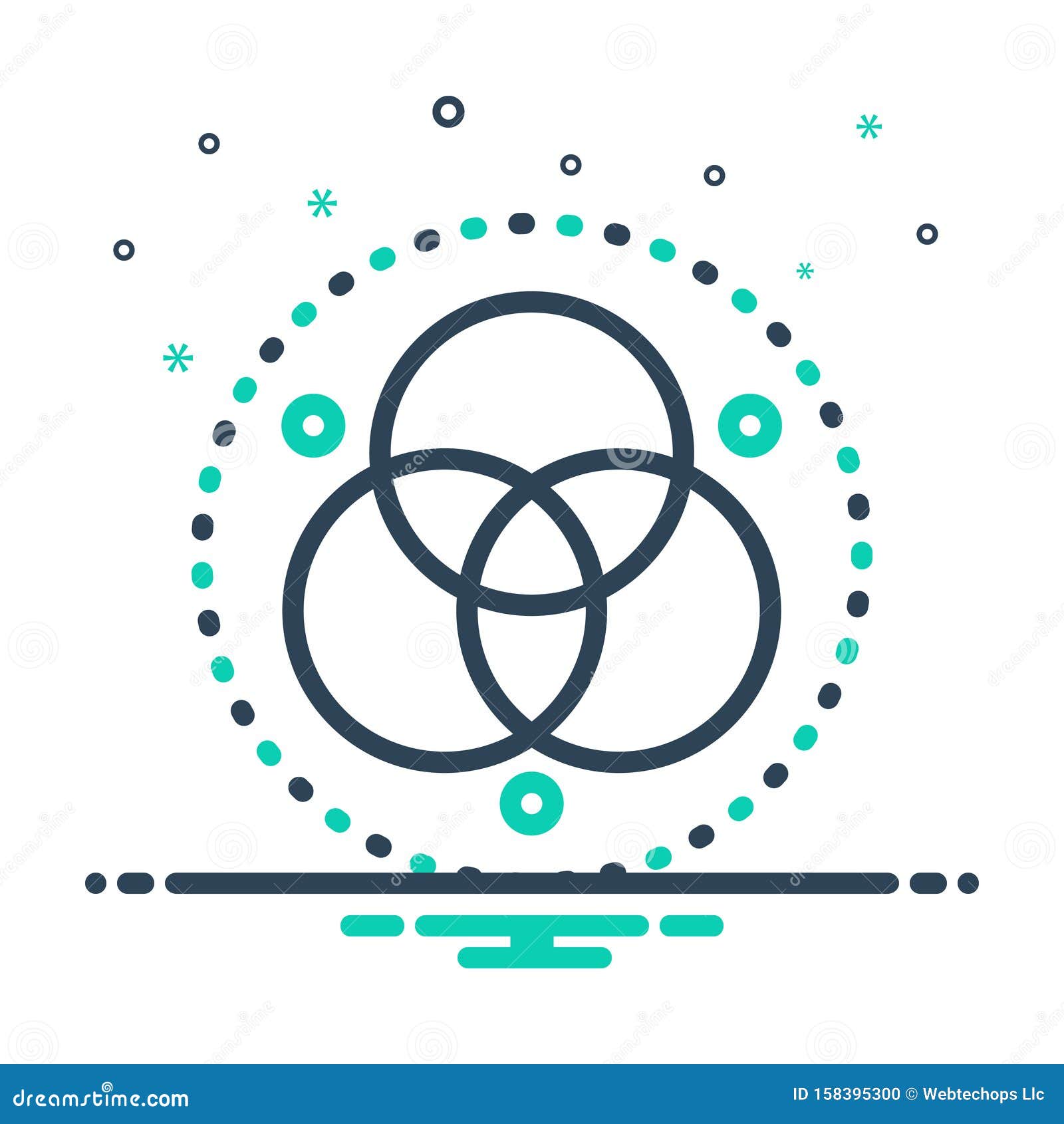 Mix Icon For Runes, Symbole And Circle Vector Illustration ...