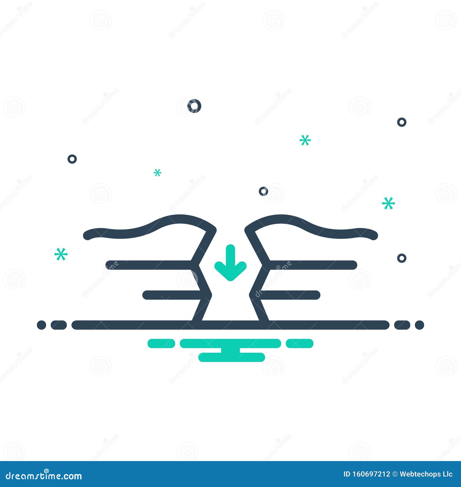 Mix Icon for Sapce, Gaps and Interval Stock Vector - Illustration of ...