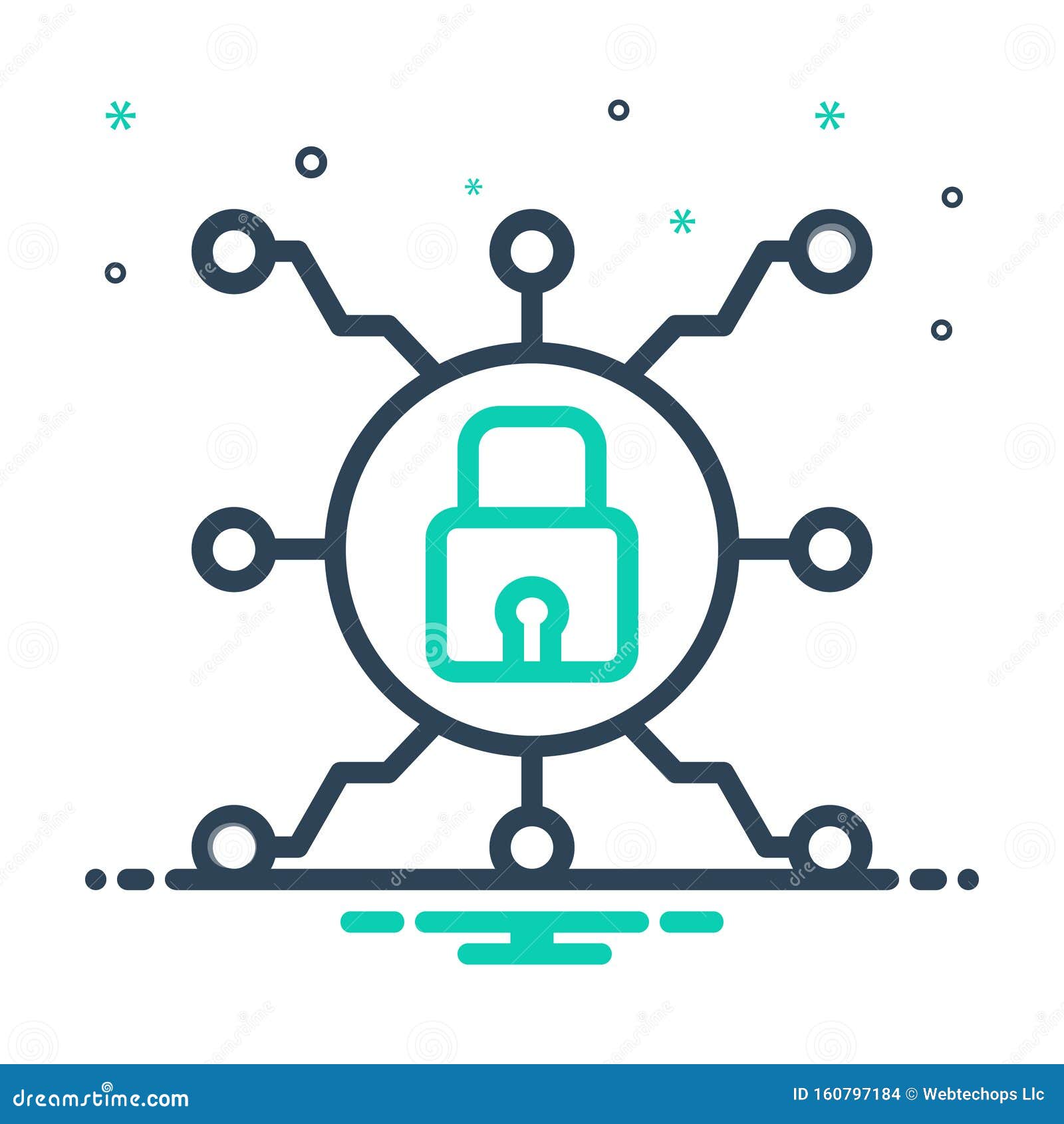 The Secure Connection Icon. Transfer And Connection, Data, Antivirus ...