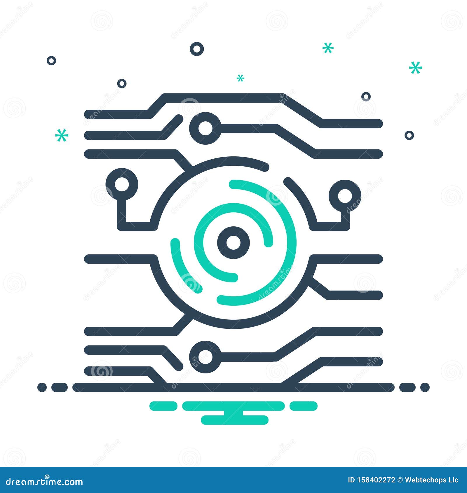 Mix Icon for Tech, Technology and Digitization Stock Vector ...