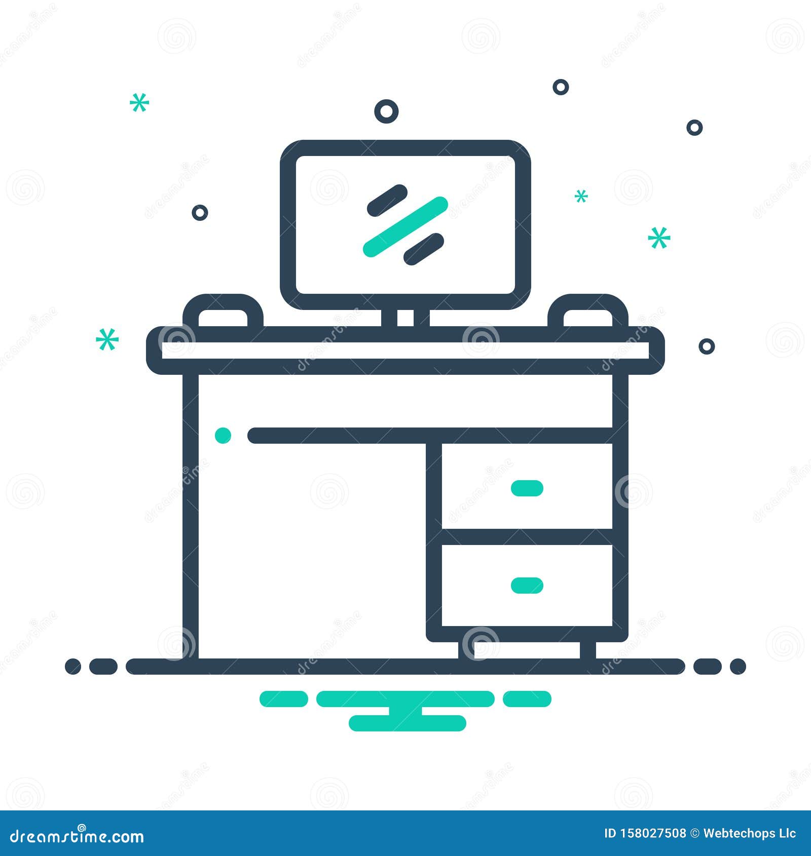 Black Mix Icon for Workbench, Monitor and Bench Stock Vector ...