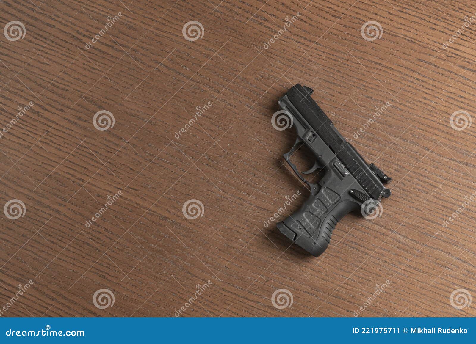 Black 9mm Modern Fire Gun Pistol of Cop Isolated Stock Image - Image of ...
