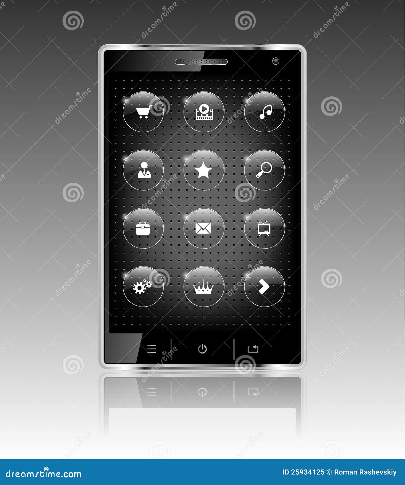 Black mobile phone stock vector. Illustration of isolated - 25934125