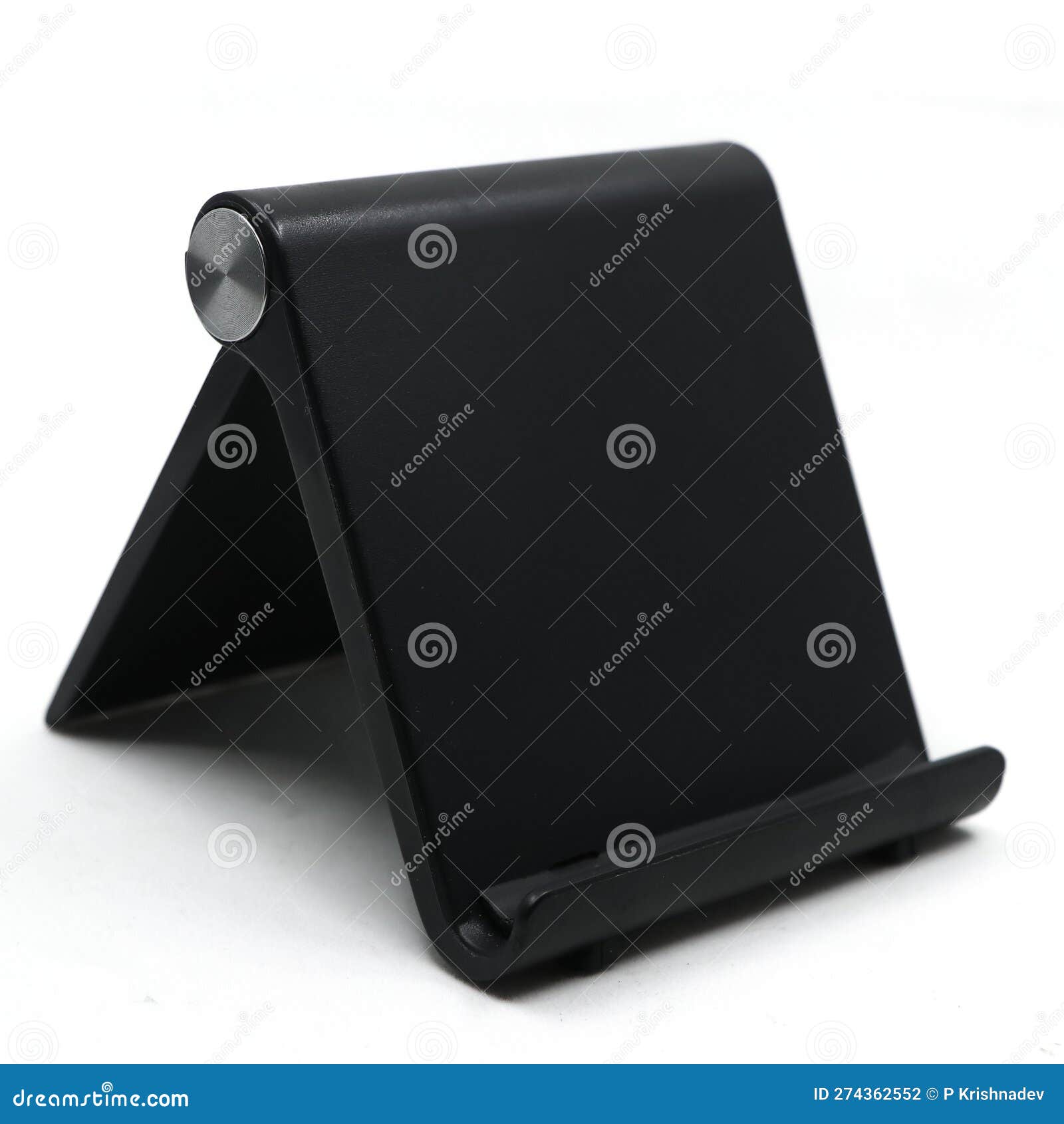 A Black Mobile Phone Holder Stand Stock Photo - Image of empty, finger ...
