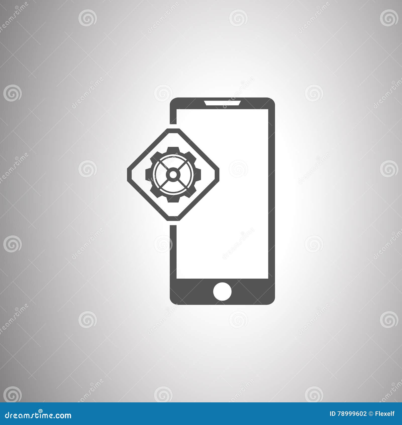 Black mobile phone icon. stock vector. Illustration of sign - 78999602