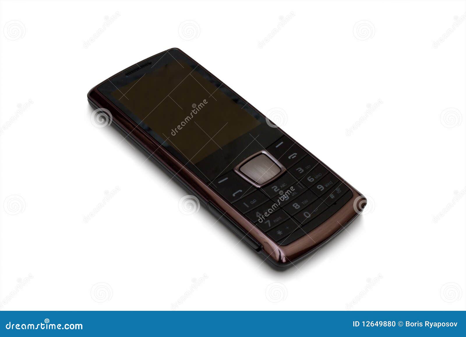 Black Mobile Phone Isolated Stock Photo - Image of telephone, messaging ...