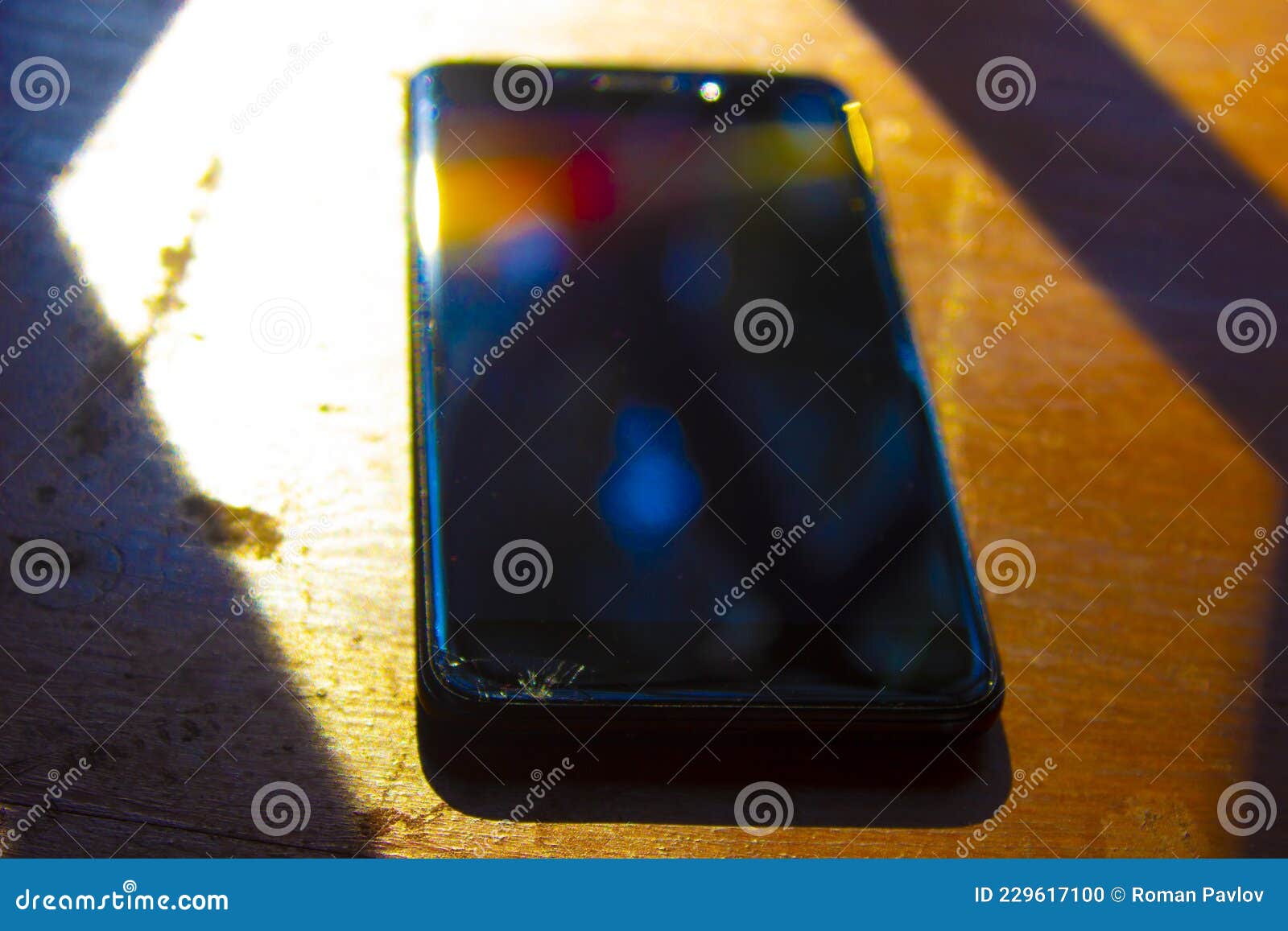 Black Mobile Phone with a Large Display Stock Photo - Image of digital ...
