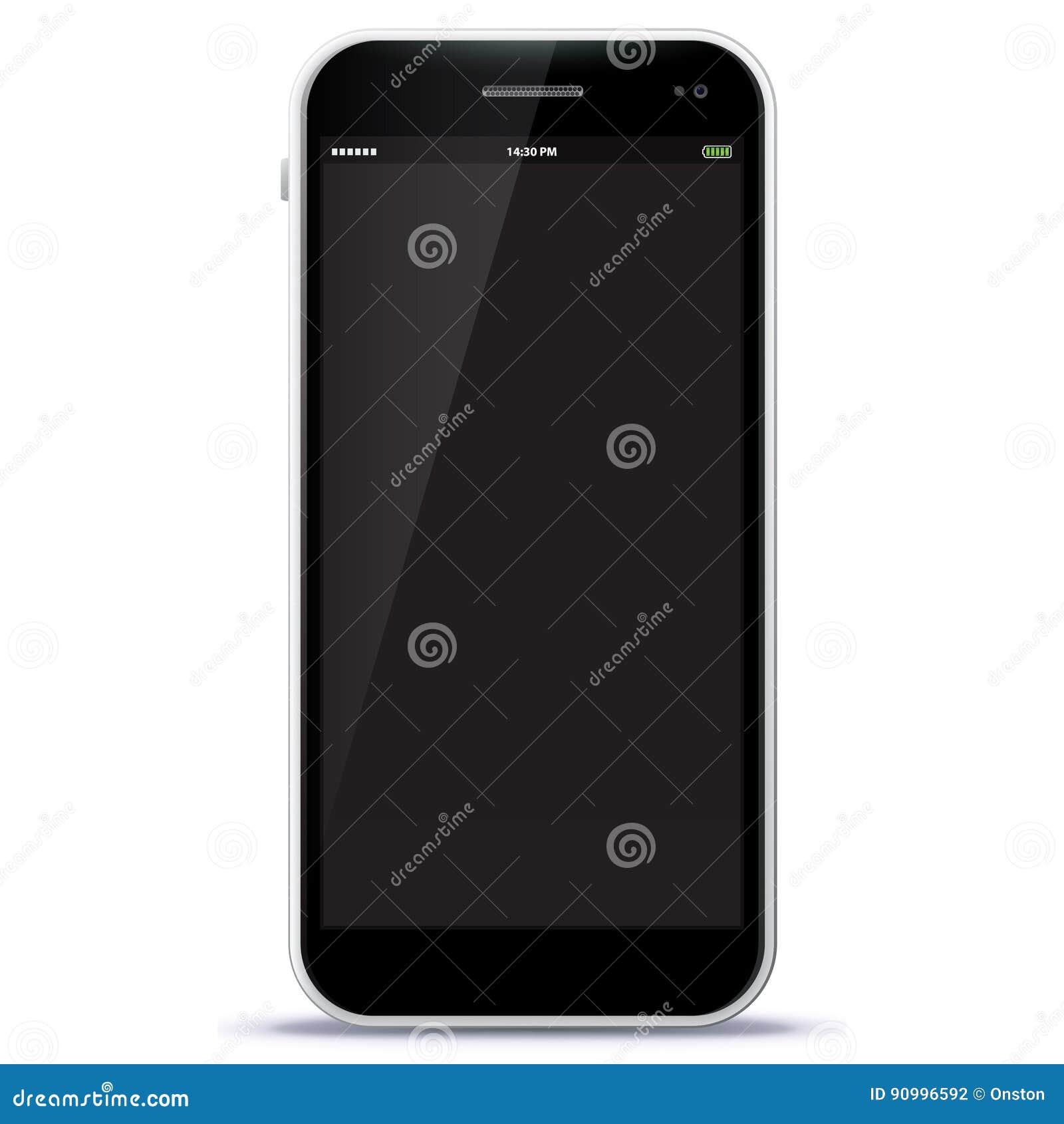 Black Mobile Phone Vector Illustration Stock Vector - Illustration of ...