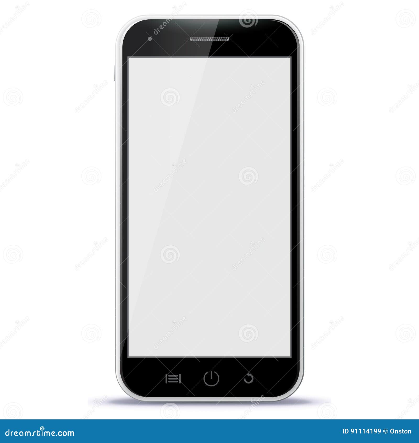 Black Mobile Phone Vector Illustration Stock Vector - Illustration of ...