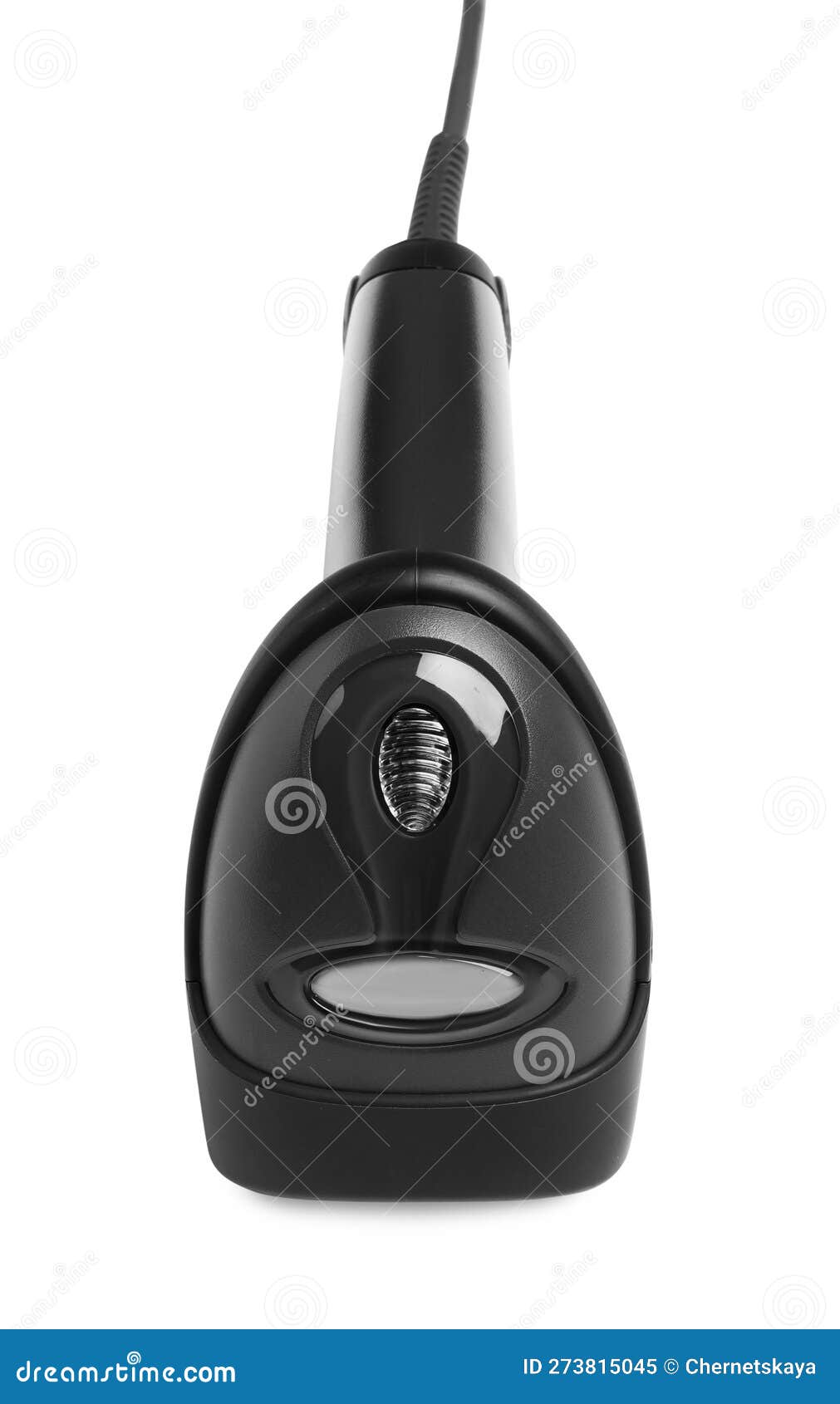 Black Modern Barcode Scanner Isolated on White Stock Image - Image of ...