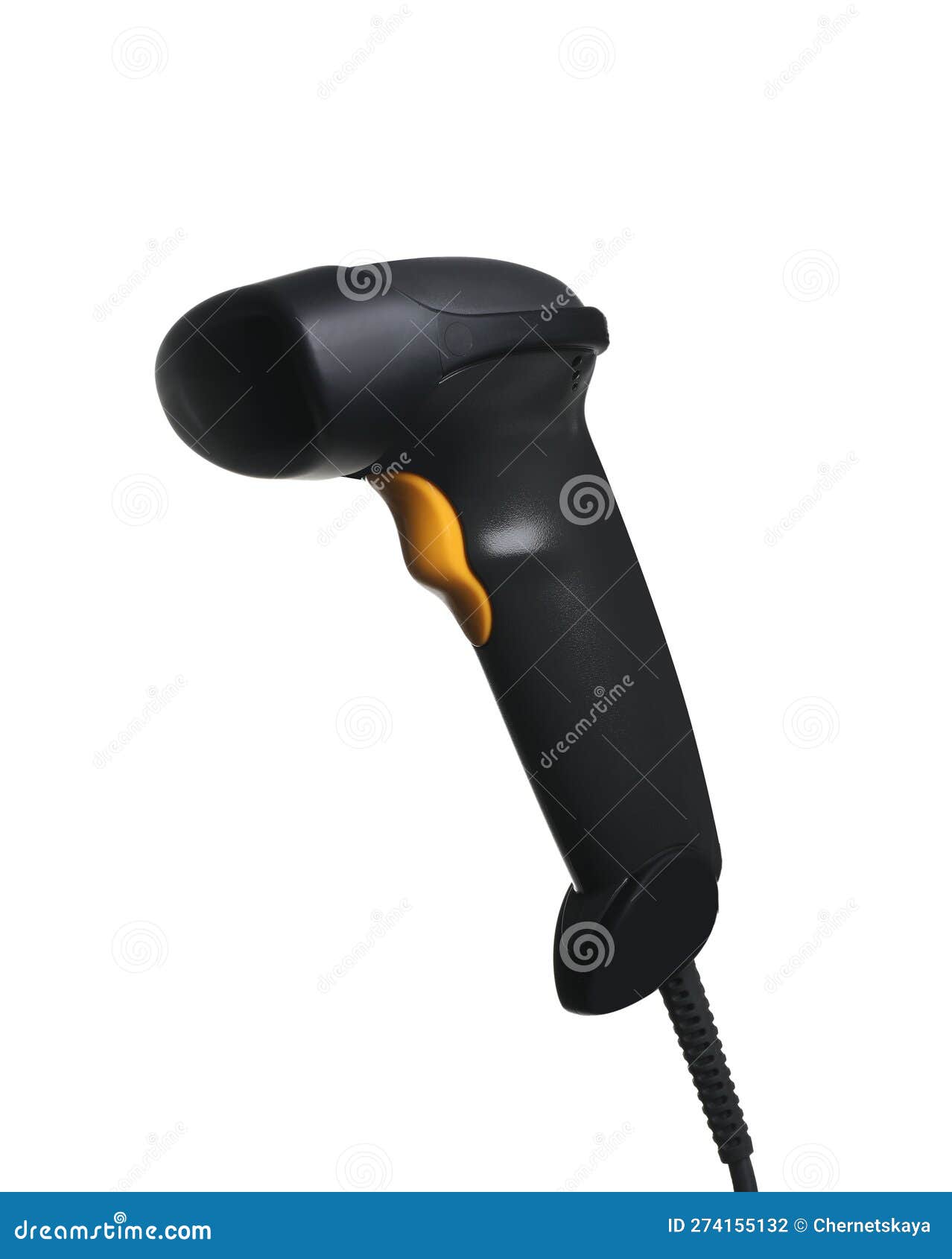 Black Modern Barcode Scanner Isolated Stock Photo - Image of reader ...