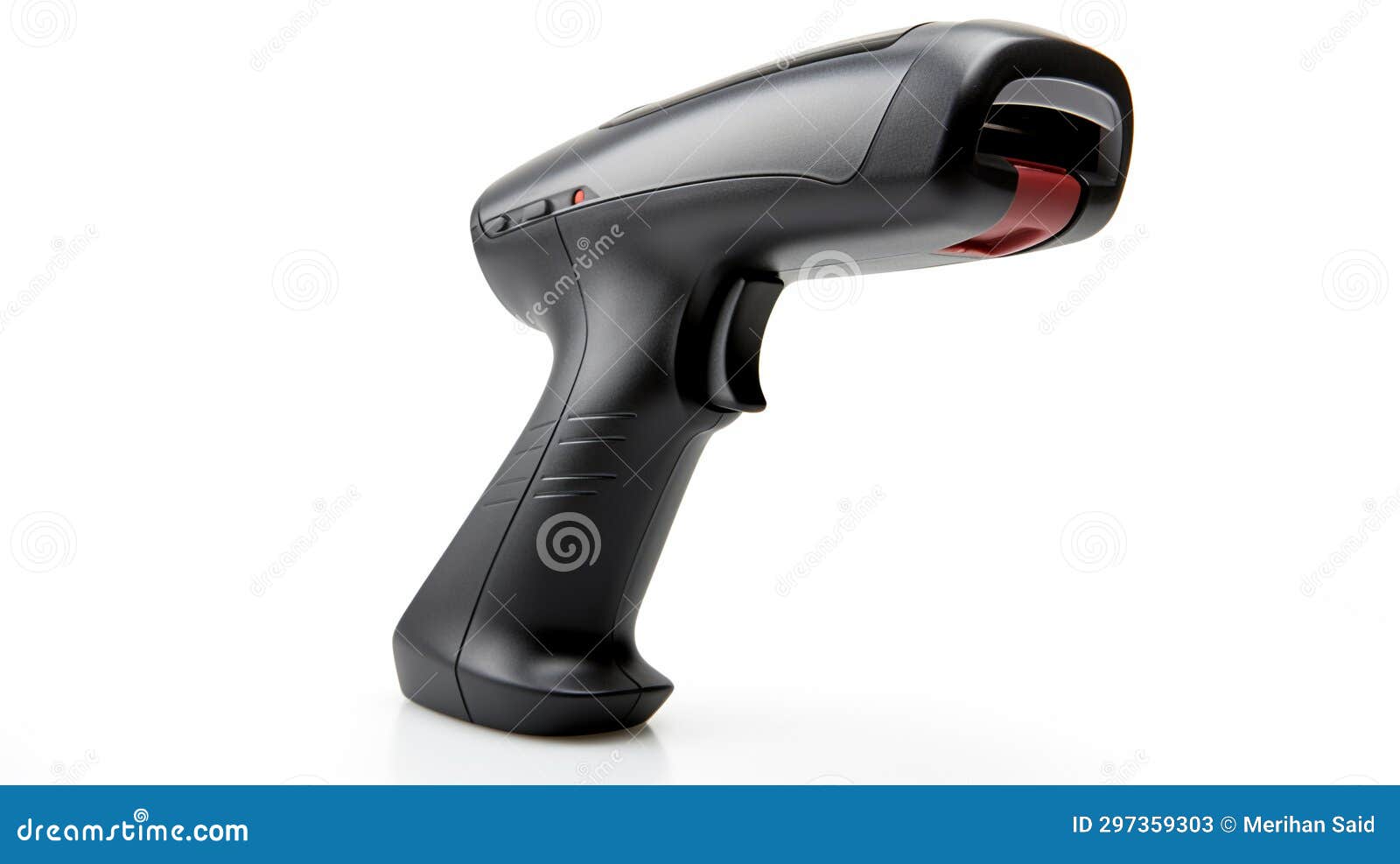 Black Modern Barcode Scanner Isolated on White, AI Generative Stock ...