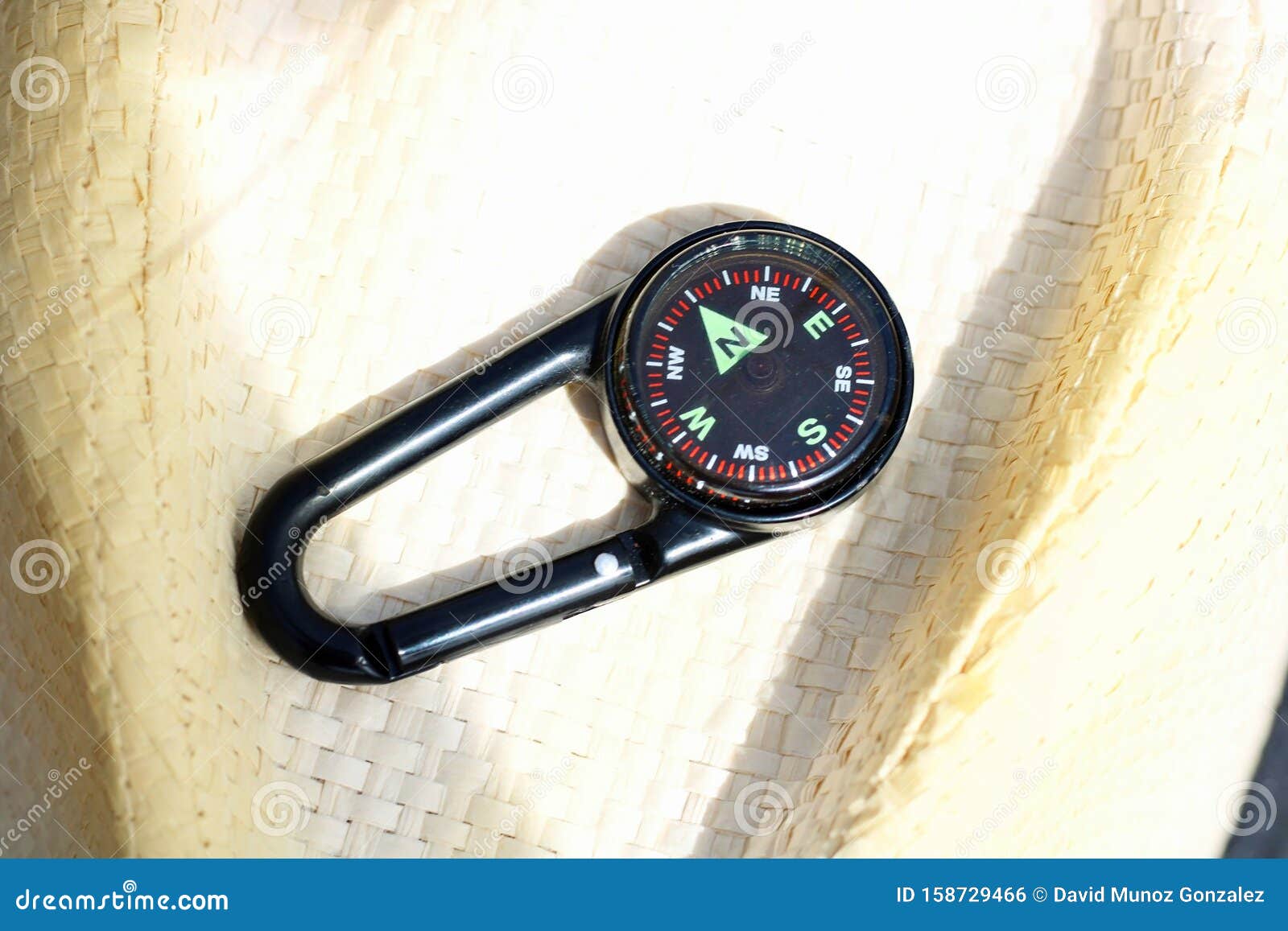 Black Compass Showing the Direction in the Forest Stock Photo - Image ...