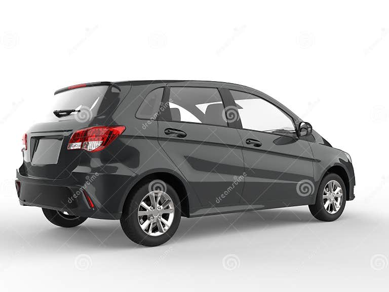 Black Modern Generic Compact Small Car - Side View Stock Illustration ...