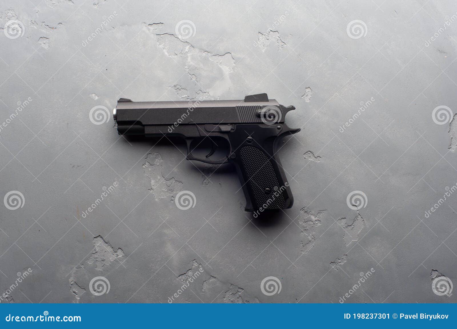 Black modern gun stock image. Image of ammo, justice - 198237301