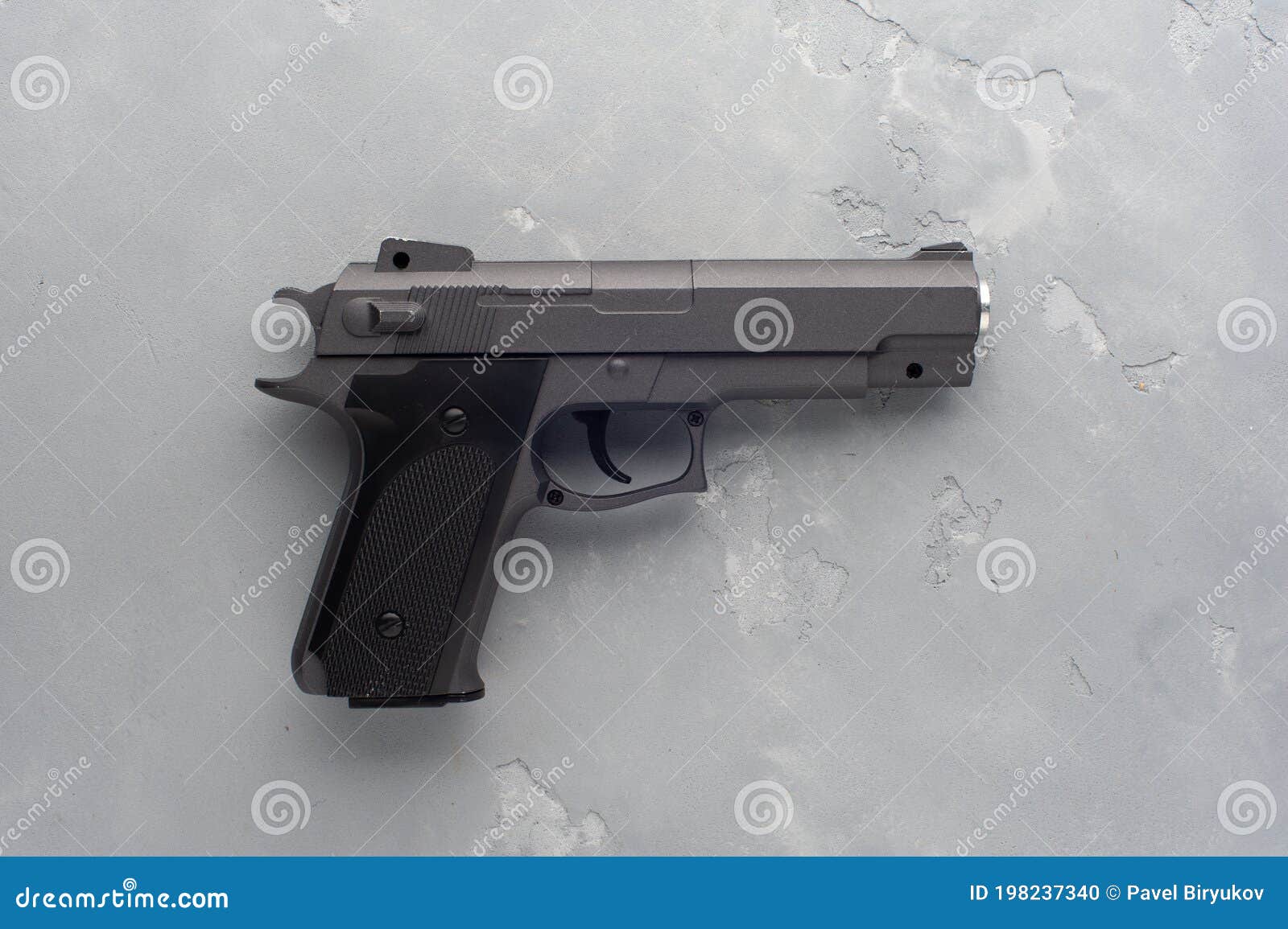 Black modern gun stock photo. Image of bullet, left - 198237340