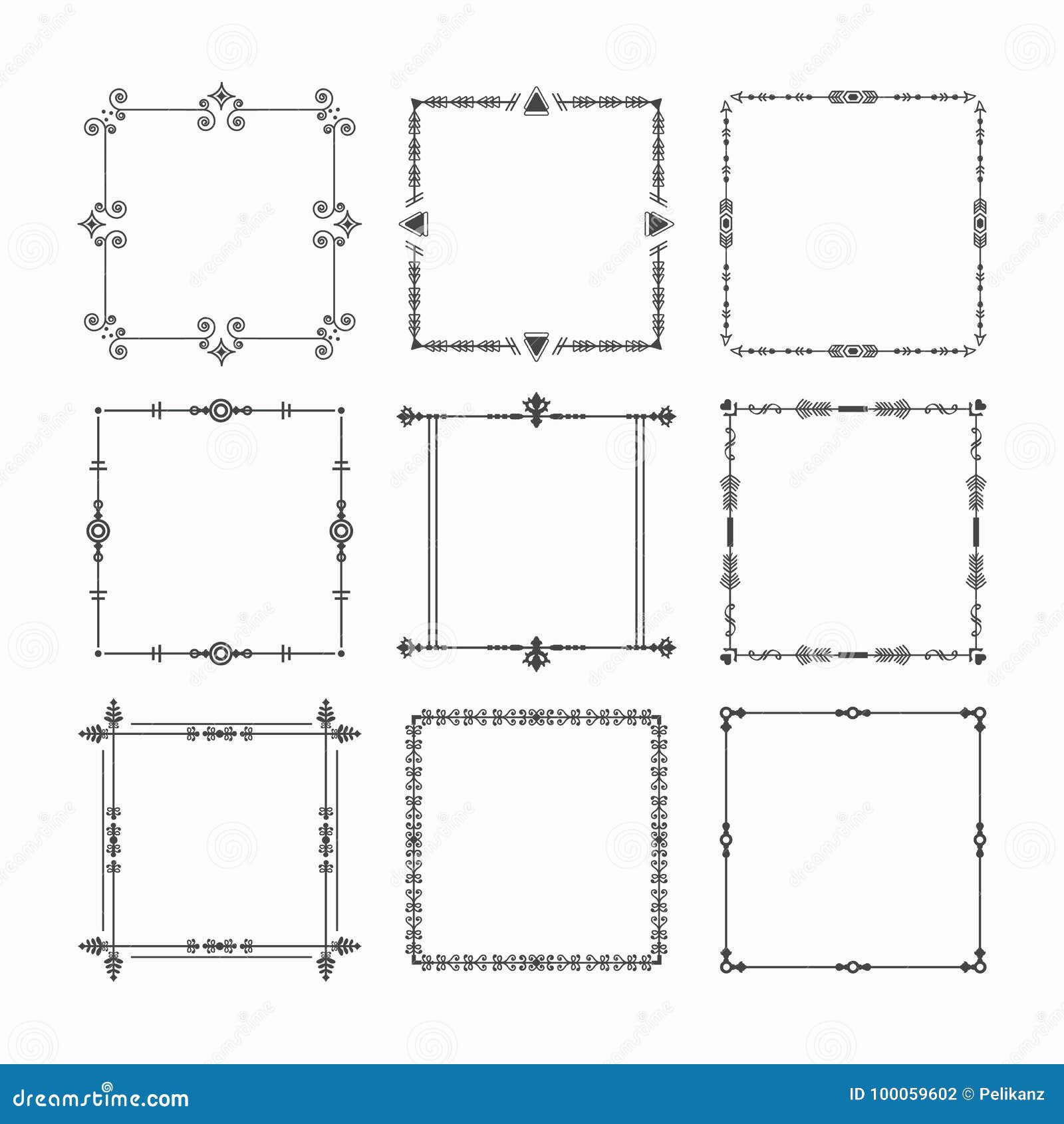 Sci-Fi HUD Ui Square Frames Vector Illustration | CartoonDealer.com ...