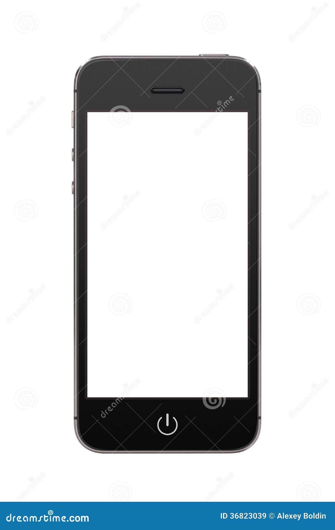 Black Modern Mobile Smart Phone with Blank Screen Stock Image - Image ...