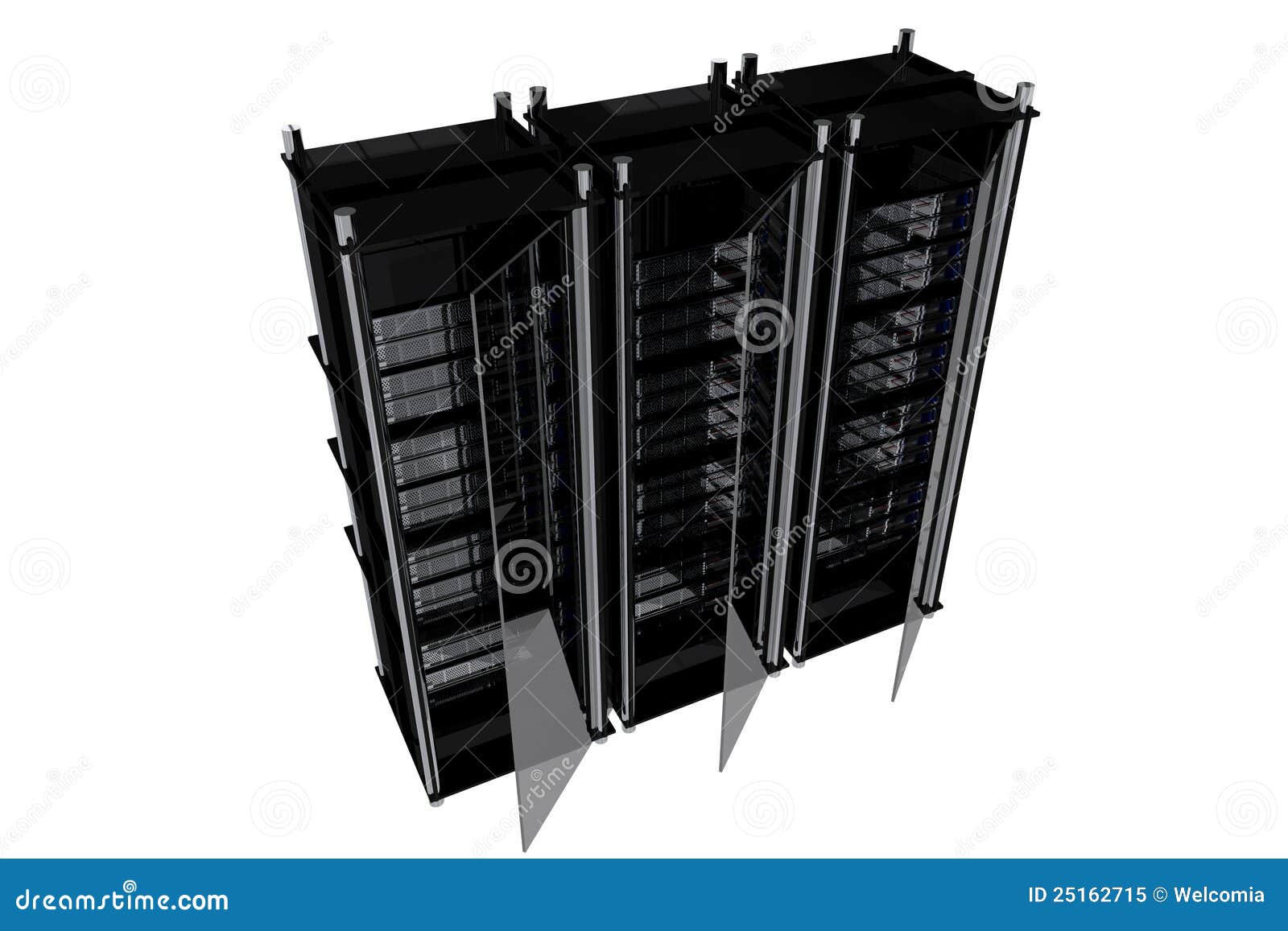 BLack Modern Server Racks stock illustration. Illustration of shared ...