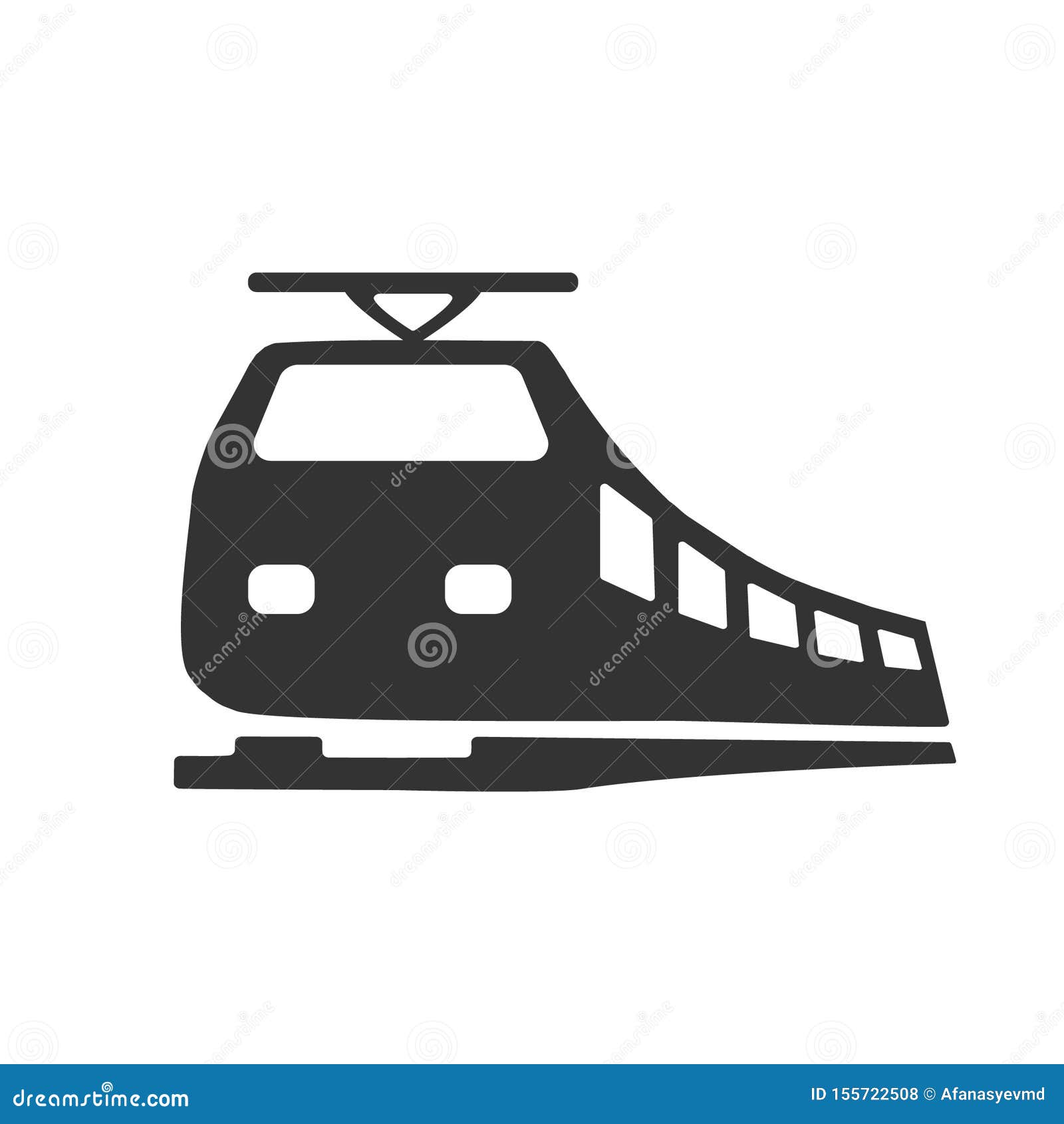 Black Modern Train Logo Isolated on White Background. Design Elements ...