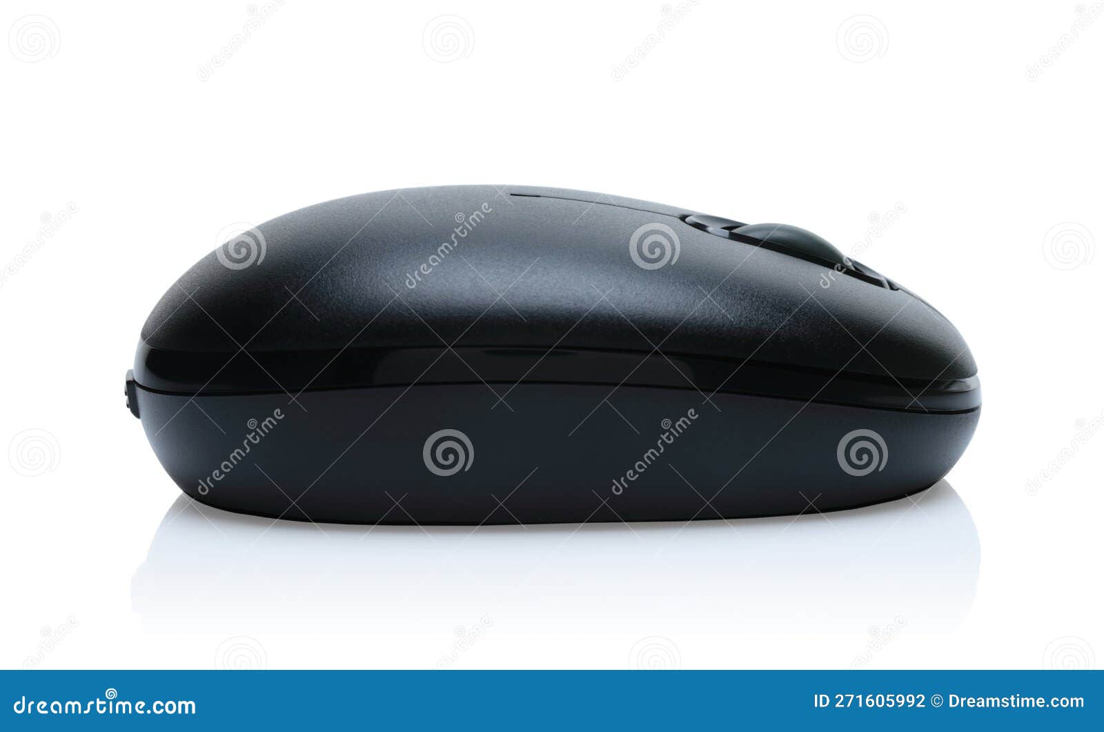 Black Modern Wireless Computer Mouse on White Background Stock Photo ...