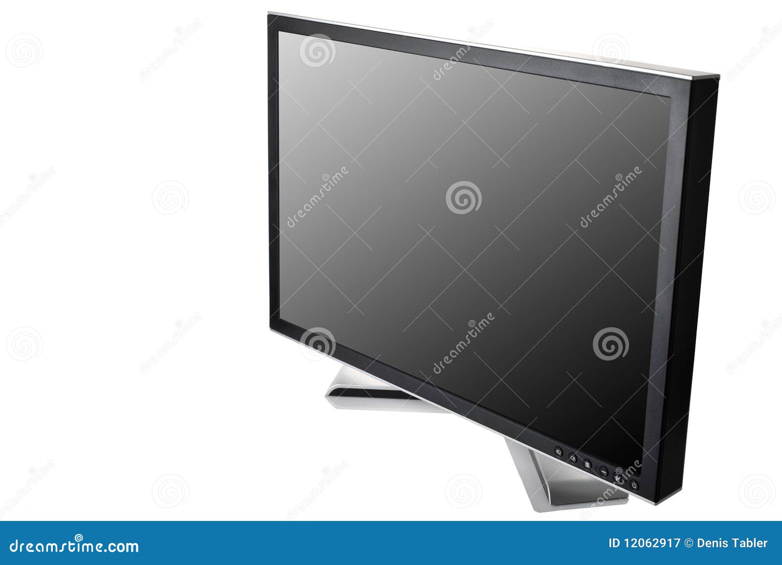 Black monitor stock image. Image of isolated, table, technology - 12062917