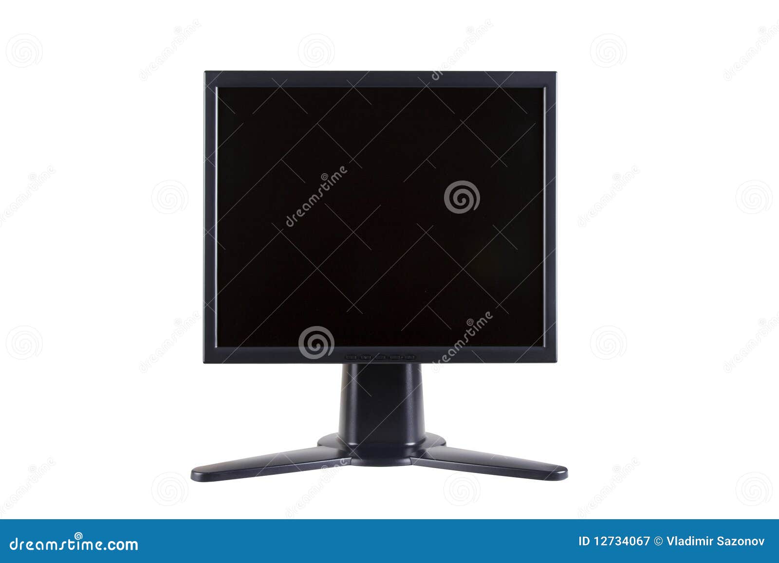 Black monitor stock image. Image of internet, render - 12734067
