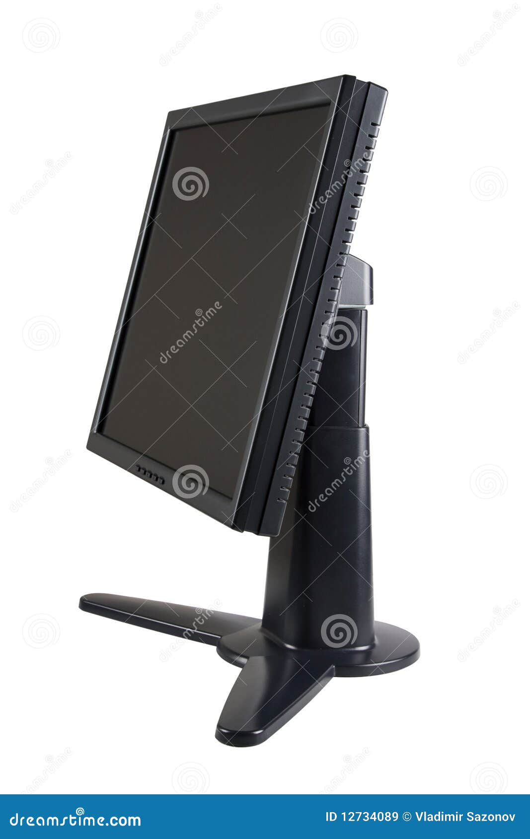 Black monitor stock image. Image of monitor, flat, hdtv - 12734089