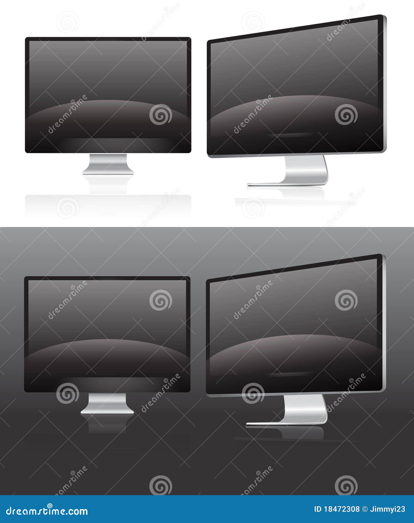 Black monitor stock vector. Illustration of data, information - 18472308