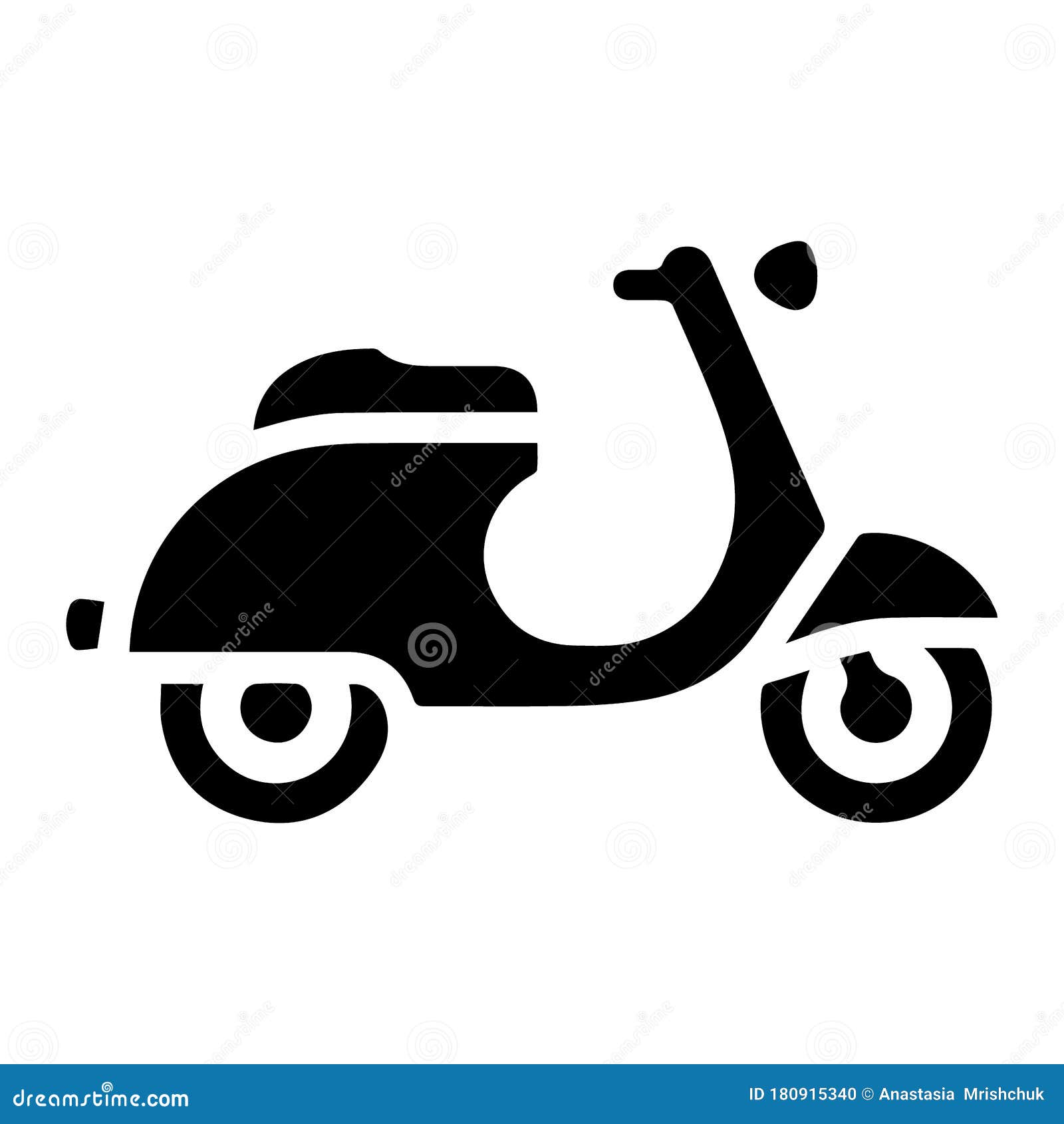Black Moped Logo On A White Background Stock Photo - Image of wheels ...
