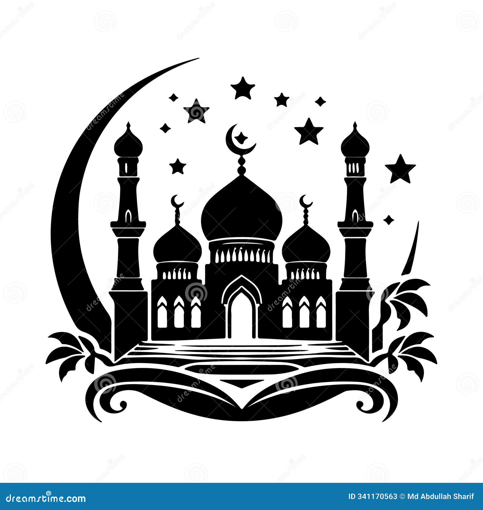 A Description for the Topic Black Mosque Stock Vector - Illustration of ...