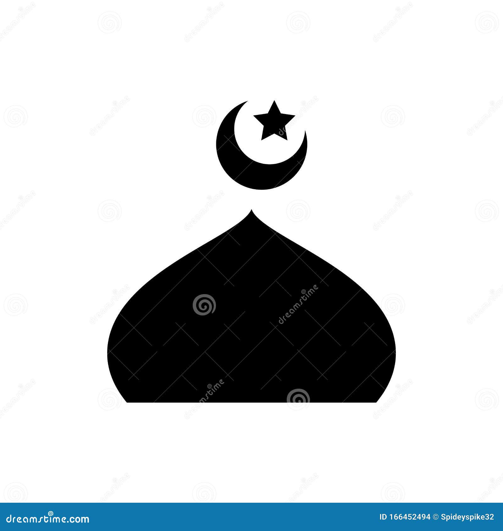 Black Mosque Sign. Isolated Vector Illustration Stock Vector ...