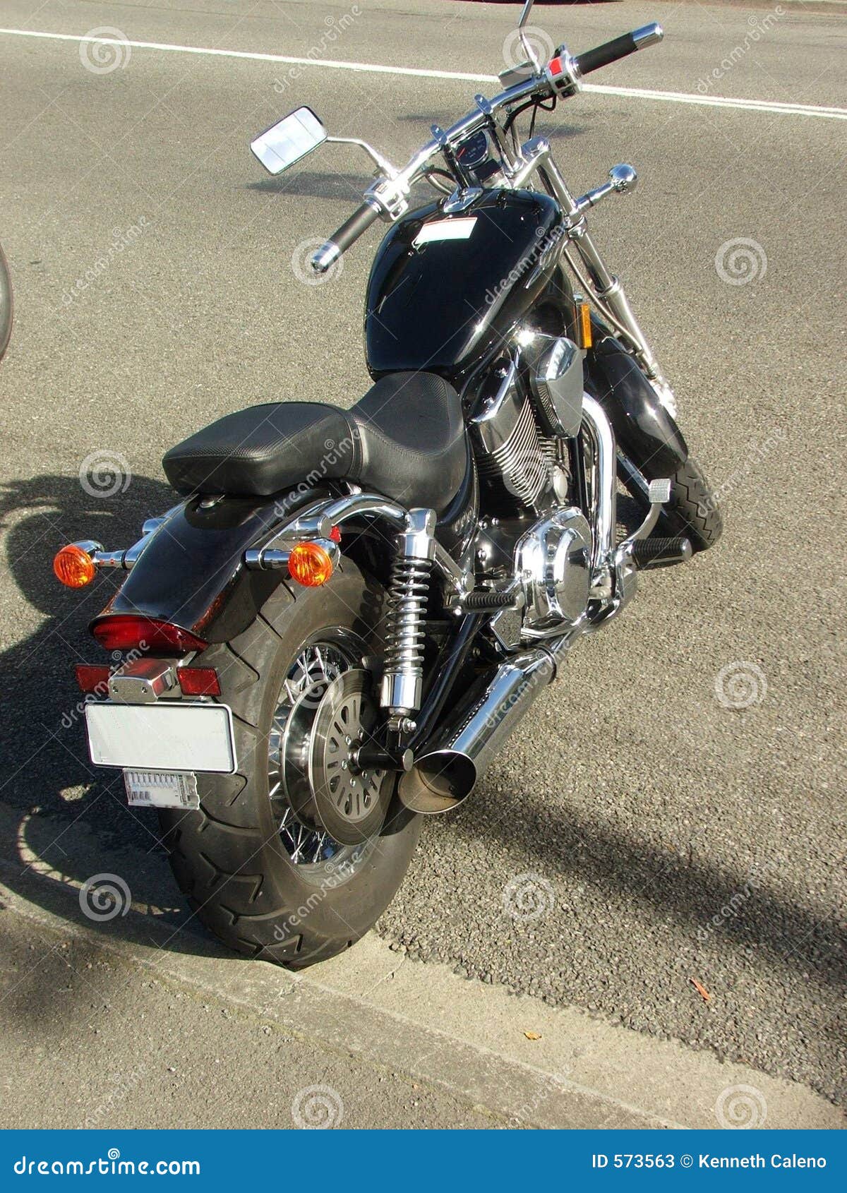 Black motorcycle stock image. Image of rear, transportation - 573563