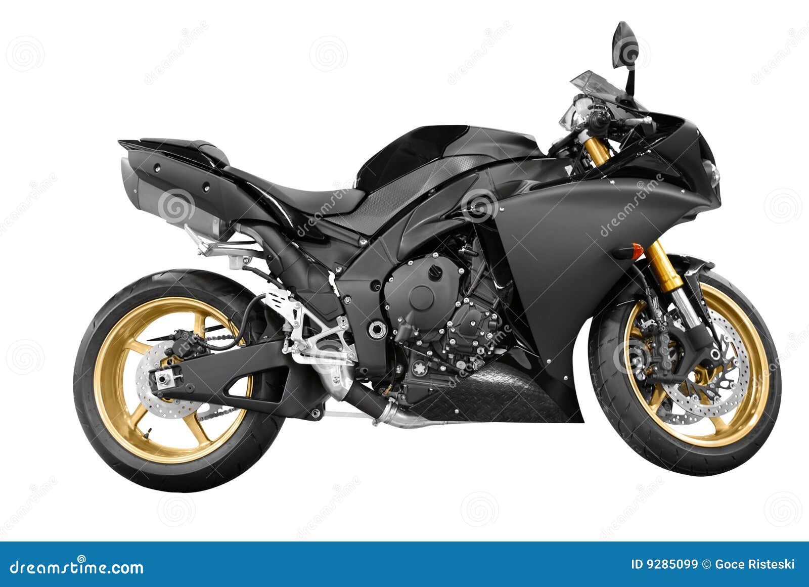 Black motorcycle stock image. Image of travel, power, exclusive - 9285099