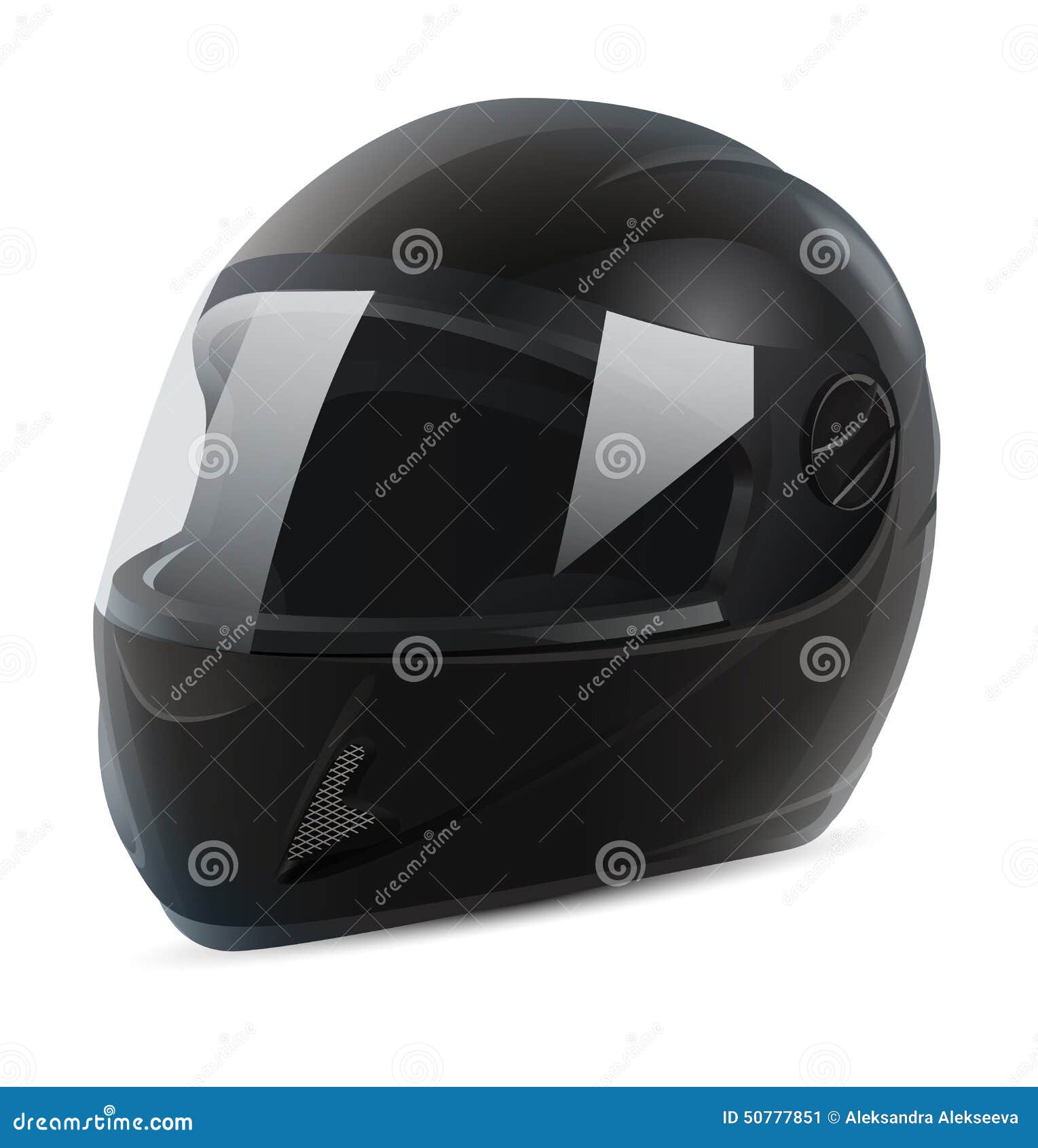 Black Motorcycle Helmet Vector Stock Vector - Illustration of race ...