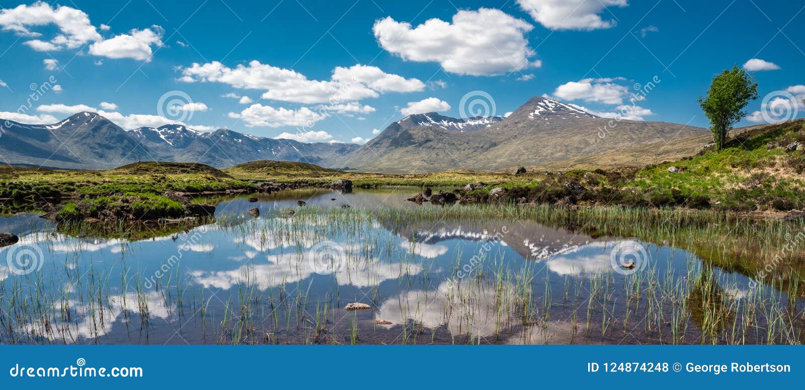 Black Mount reflections stock photo. Image of clouds - 124874248