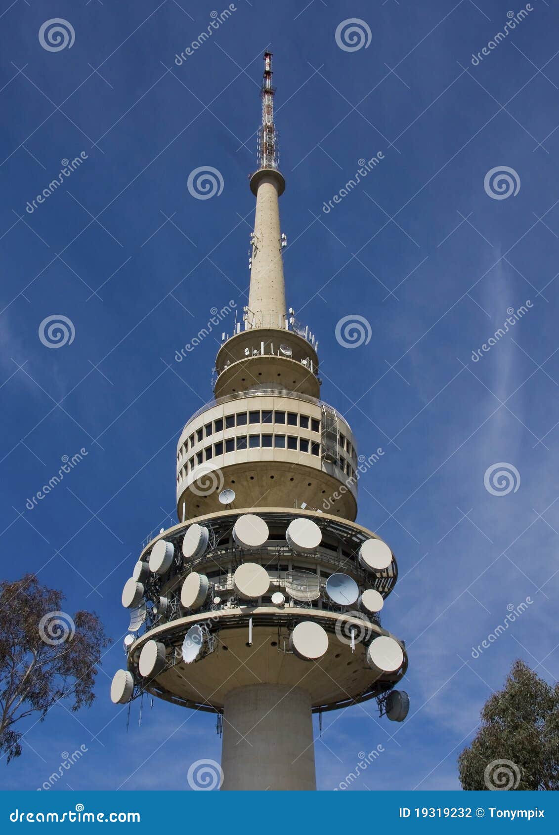 Black Mountain Communications Tower in Canberra Stock Photo - Image of ...