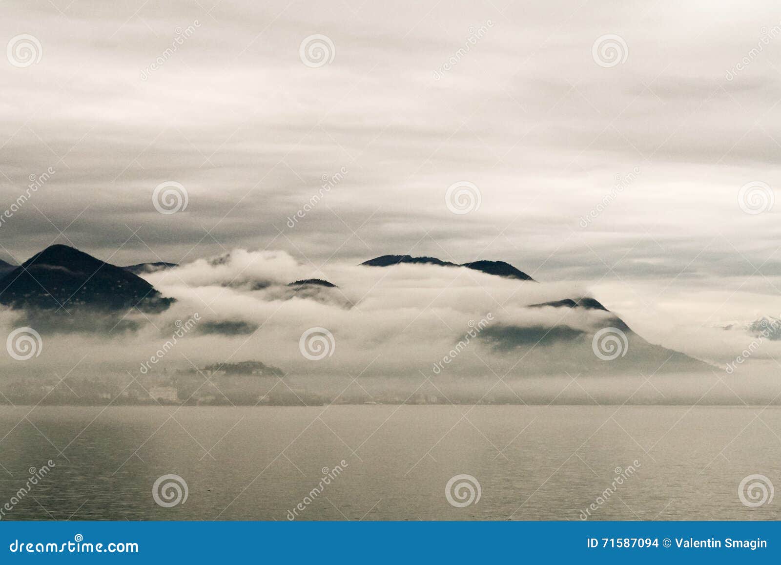 Black Mountains in the Mist Stock Photo - Image of mountains, mist ...