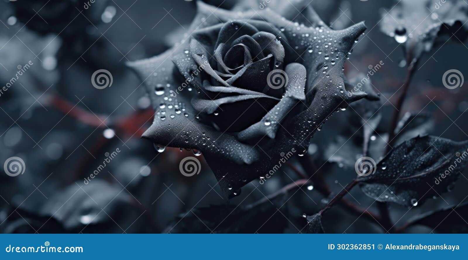 Black Mourning Rose stock illustration. Illustration of tender - 302362851
