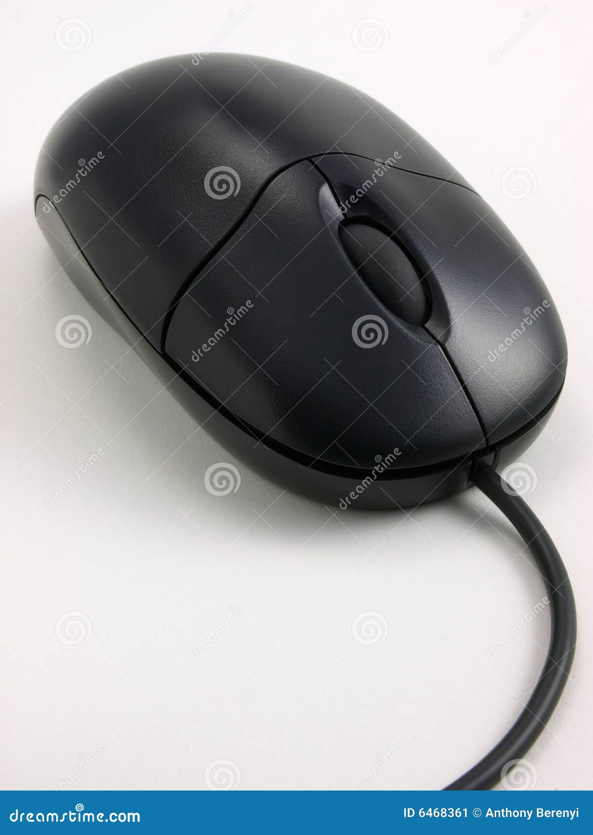 Black Mouse with Curved Tail Stock Image - Image of electronic, click ...