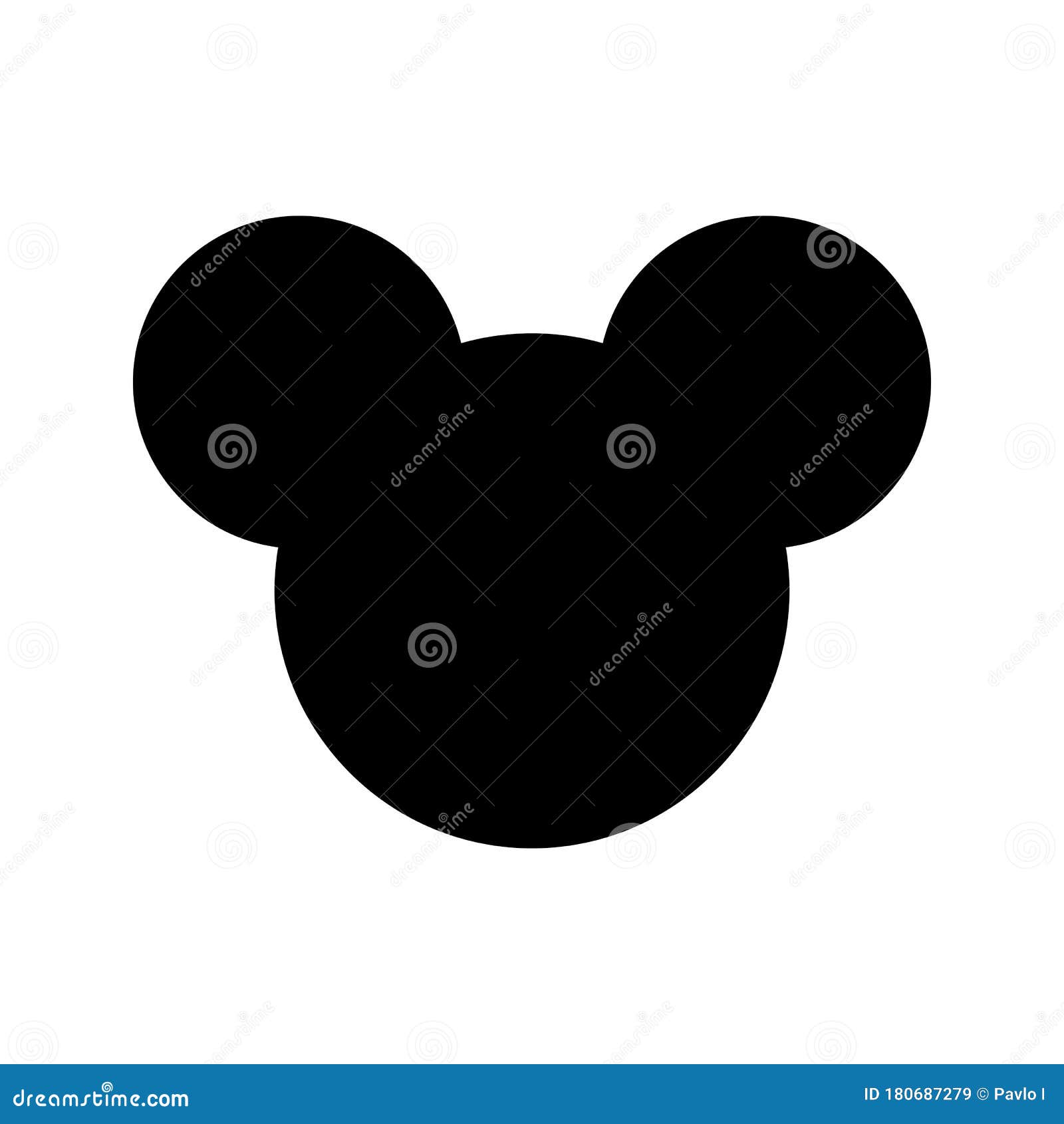 Black Mouse Ears Icon - Vector Stock Vector - Illustration of little ...