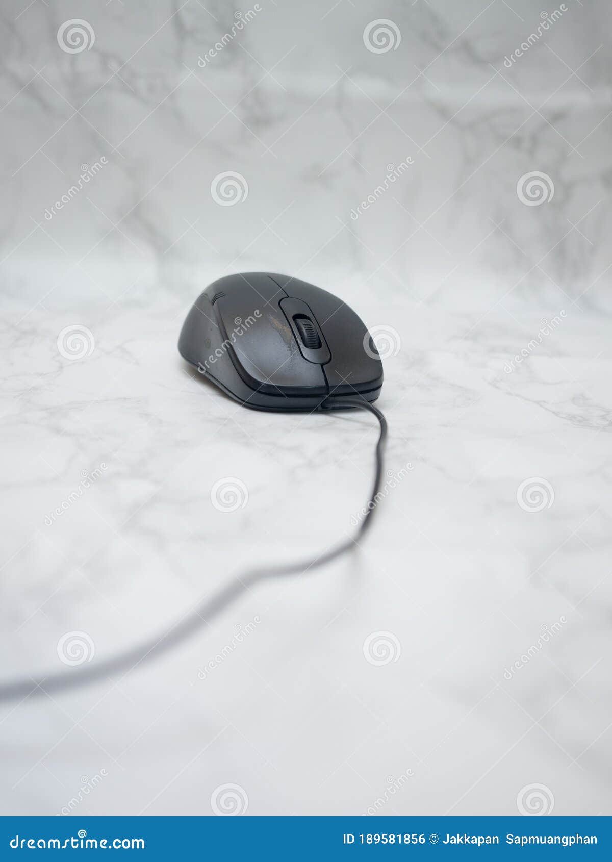 A Black Mouse on a Marble Floor Stock Photo - Image of macro, animal ...