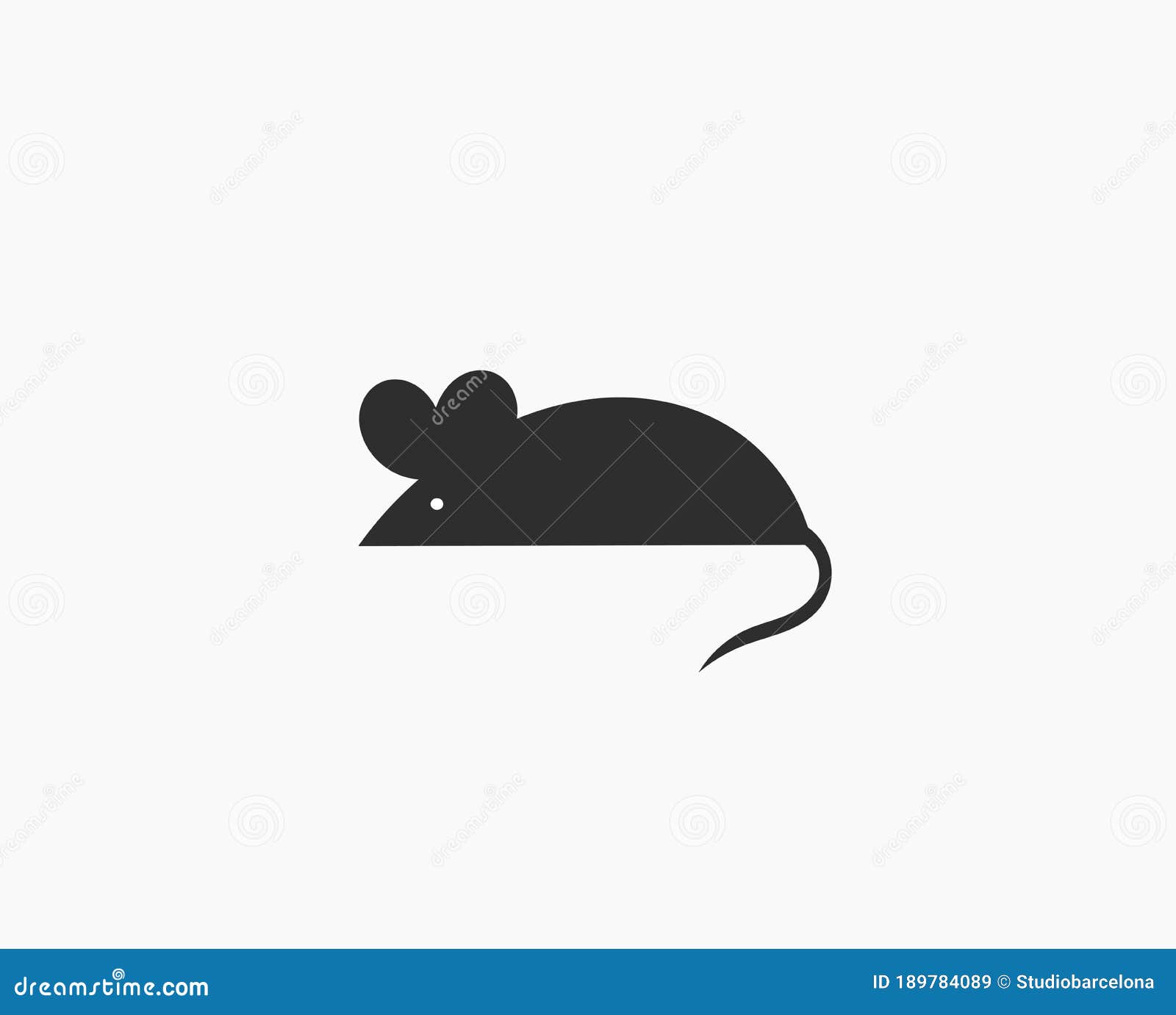 Black mouse shape icon stock vector. Illustration of animal - 189784089