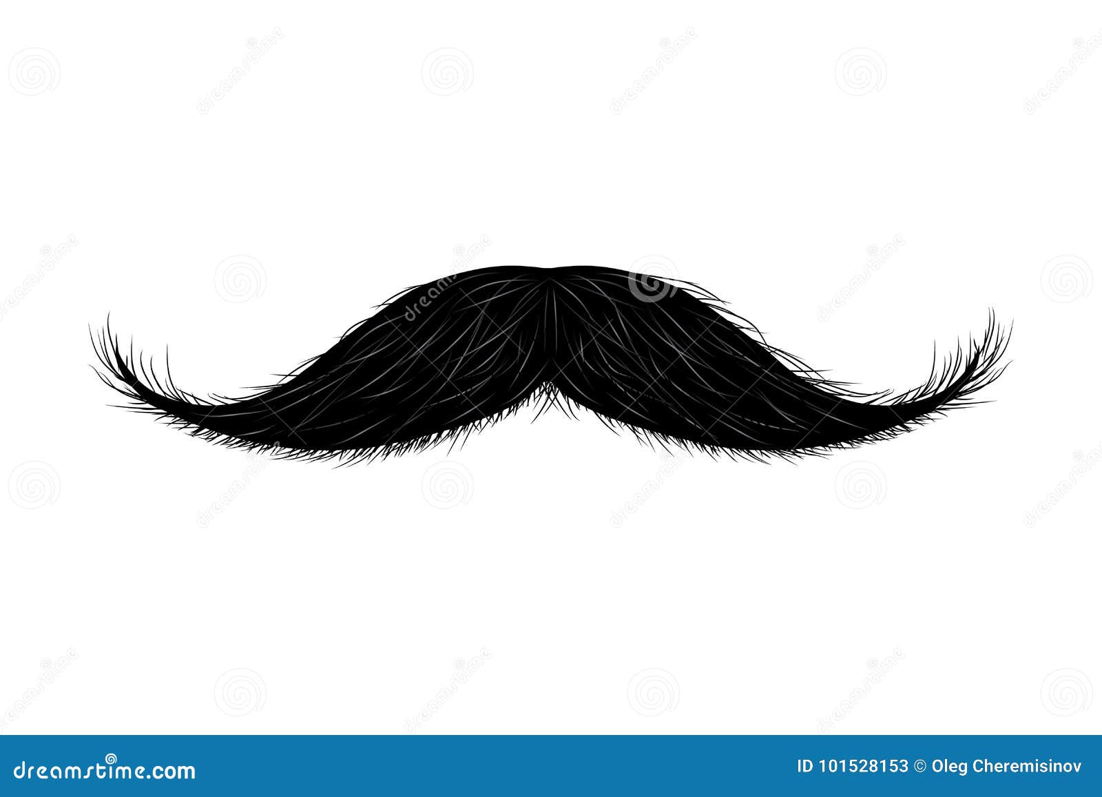 Moustache Isolated on White. Vector Illustration. Stock Vector ...