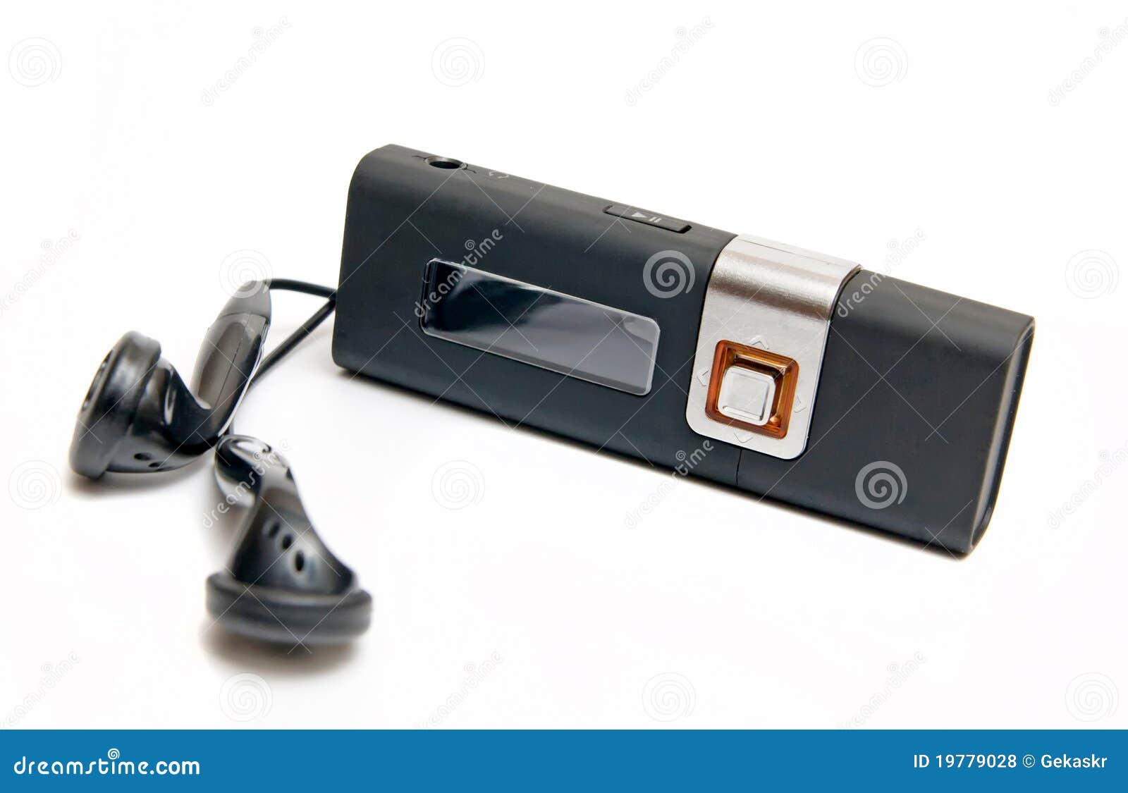 Black MP-3 player stock photo. Image of device, audio - 19779028