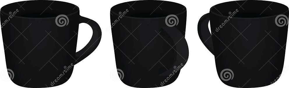 Black mug template stock vector. Illustration of china - 106567678