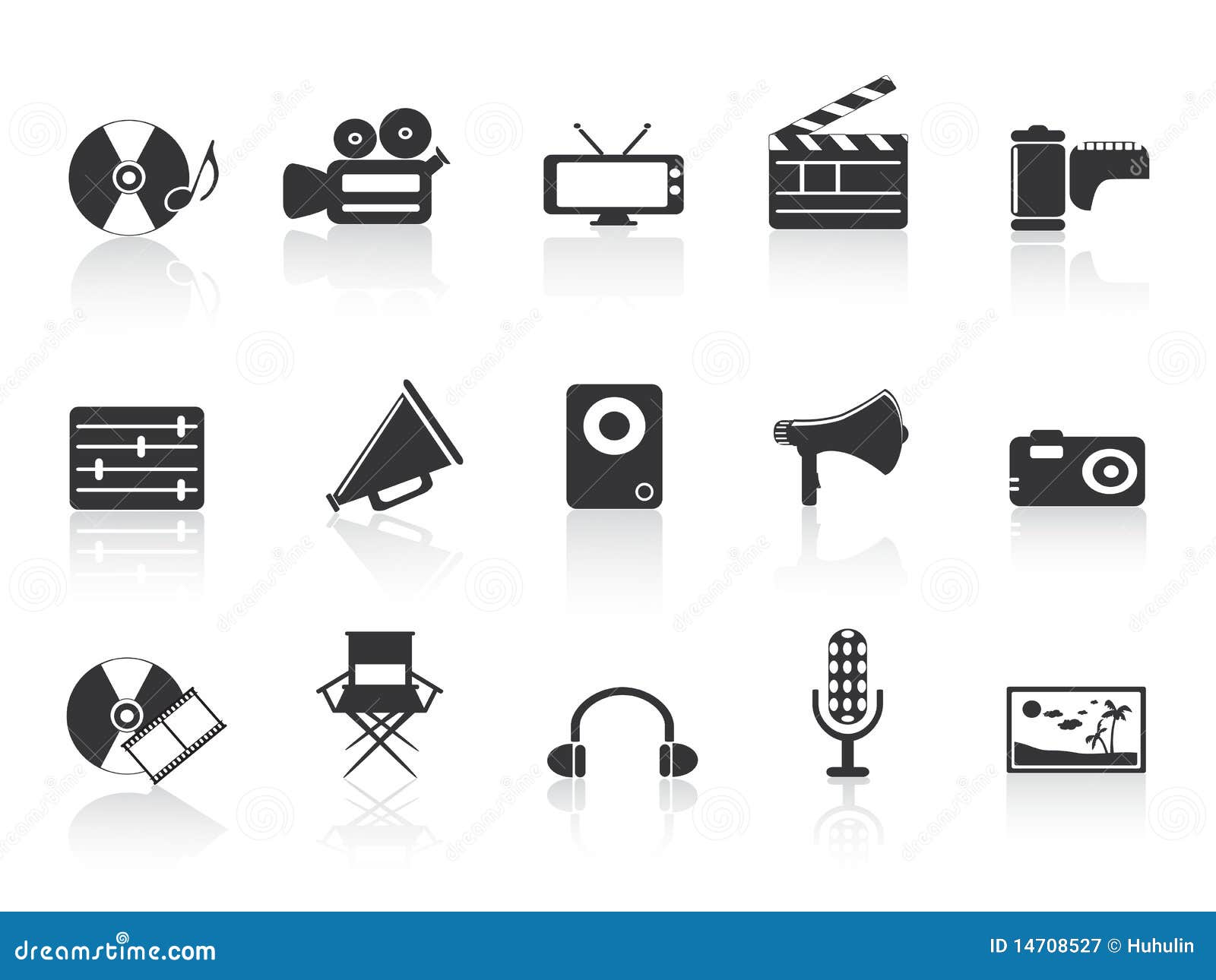 Black Multimedia Tools Icon Stock Vector - Illustration of director ...