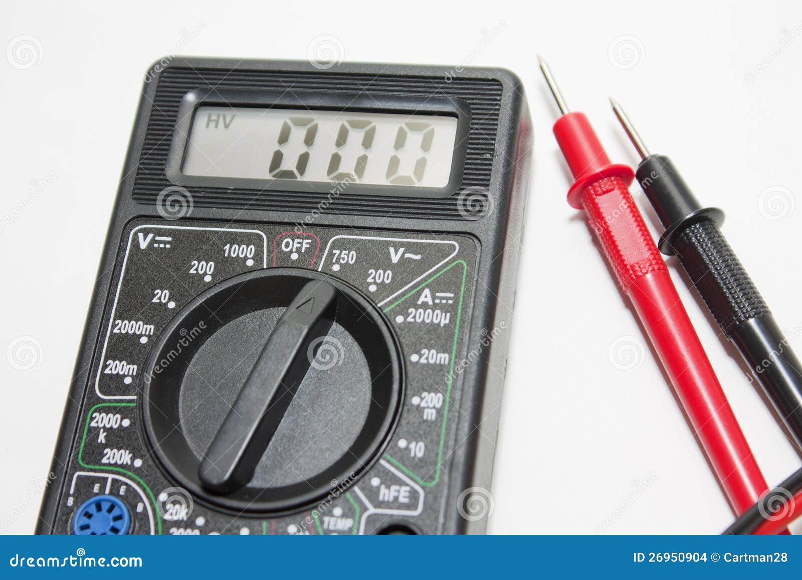 Black multimeter stock photo. Image of ampere, meter - 26950904
